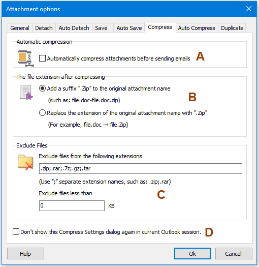 Attachment Manager: Save/delete/compress/detach all attachments in Outlook