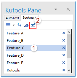 Easily insert and manage bookmarks in an Outlook email