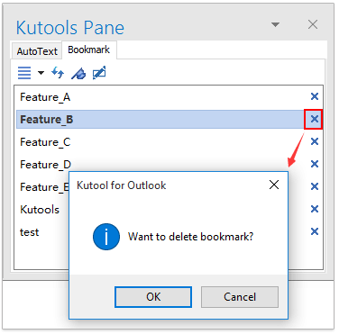 Easily insert and manage bookmarks in an Outlook email