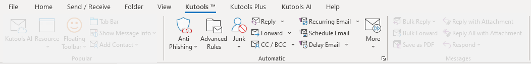 Kutools - Combines 100+ Handy Functions and Tools for Microsoft Outlook