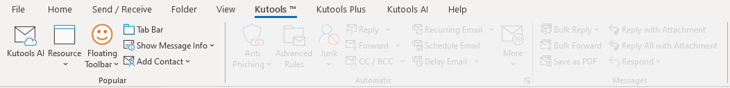 Kutools - Combines 100+ Handy Functions and Tools for Microsoft Outlook