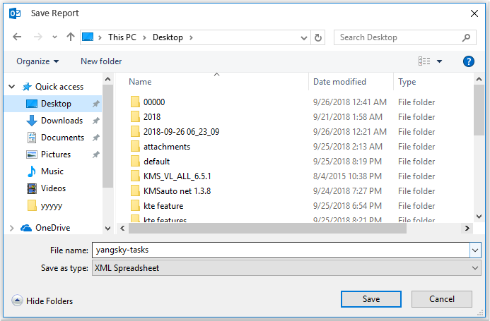 Quickly export the emails or tasks listing information to Excel file ...