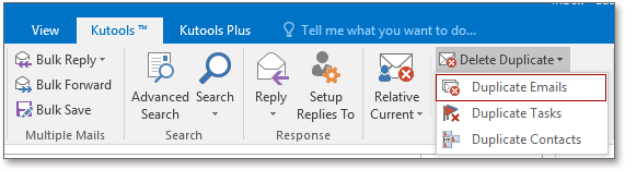 Quickly delete or remove duplicate emails in Outlook
