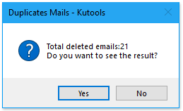 Quickly delete or remove duplicate emails in Outlook