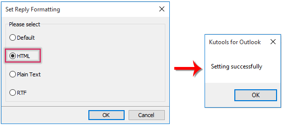 Always reply messages in a fixed format automatically in Outlook