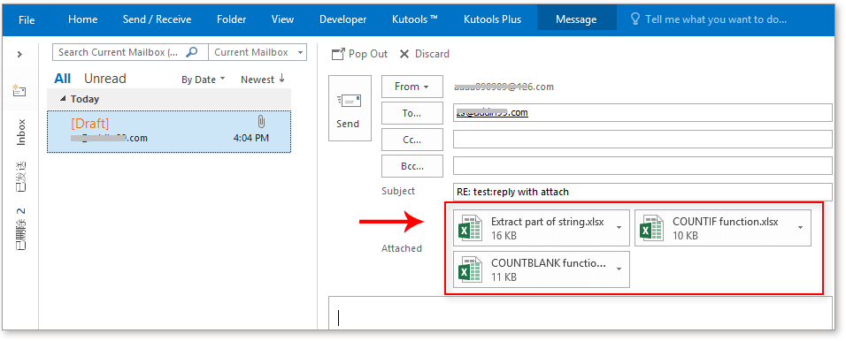 Quickly reply message with original attachments in Outlook