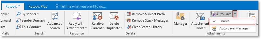 Quickly save all attachments from multiple or all emails in Outlook