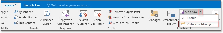 Quickly save all attachments from multiple or all emails in Outlook