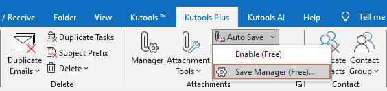 Quickly save all attachments from multiple or all emails in Outlook