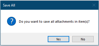 Quickly save all attachments from multiple or all emails in Outlook
