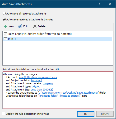 Quickly save all attachments from multiple or all emails in Outlook