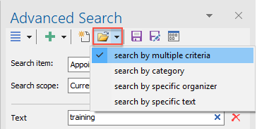 Search Outlook Calendar by specific text, organizer, category, subject ...