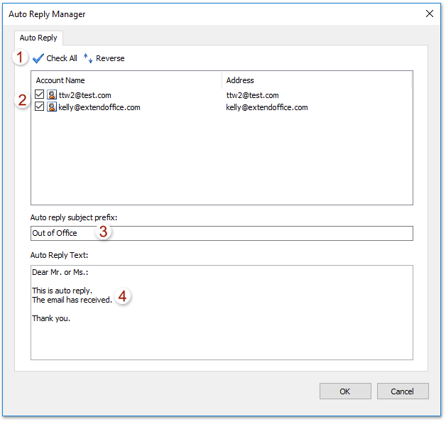 Quickly create auto reply without exchange server when out of office in ...