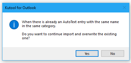 Quickly import and export auto text (quick parts) in Outlook?