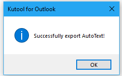 Quickly import and export auto text (quick parts) in Outlook?