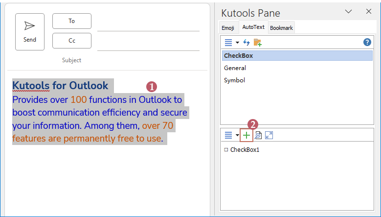 Quickly create, edit, delete, and reuse quick parts (autotext) in Outlook