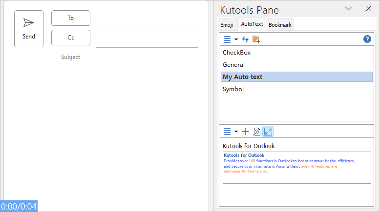 Quickly create, edit, delete, and reuse quick parts (autotext) in Outlook