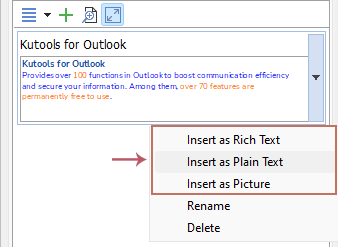 Quickly create, edit, delete, and reuse quick parts (autotext) in Outlook