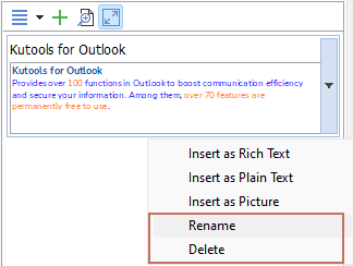 Quickly create, edit, delete, and reuse quick parts (autotext) in Outlook