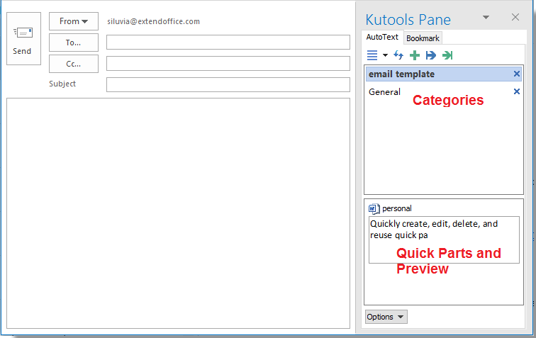 Quickly create, edit, delete, and reuse quick parts (autotext) in Outlook