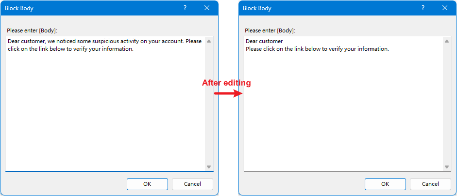 Easily block email by content of message in Outlook