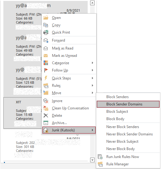 Easily block multiple sender domains at once in Outlook