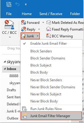 Easily block multiple senders at once in Outlook