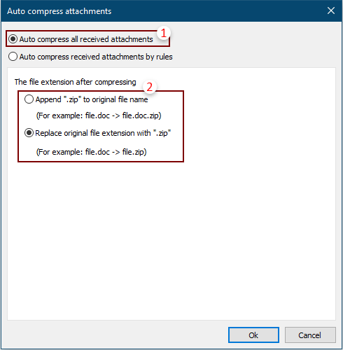Quickly compress / uncompress all pictures and attachments of emails in ...