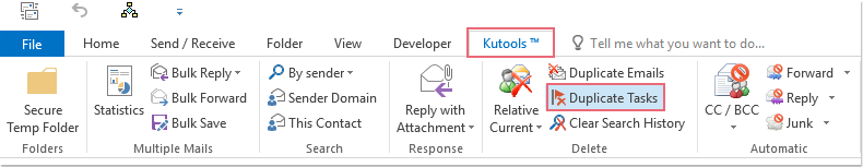 Quickly remove or delete duplicate tasks in Outlook