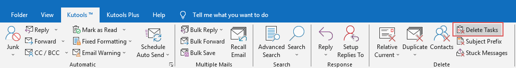 Quickly remove or delete duplicate tasks in Outlook