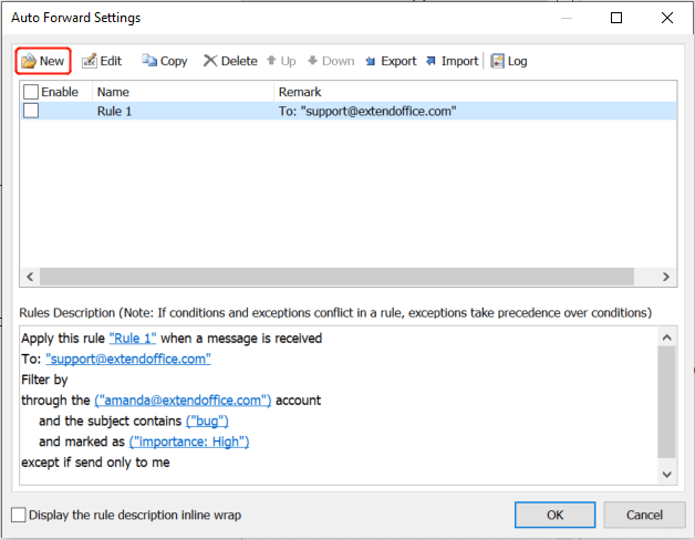Automatically forward all or certain emails when receiving in Outlook