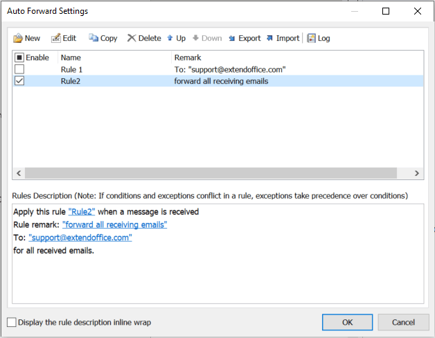 Automatically forward all or certain emails when receiving in Outlook