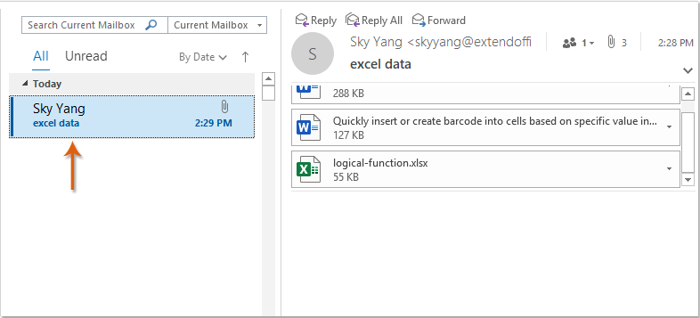 Easily reply all with attachments in Outlook