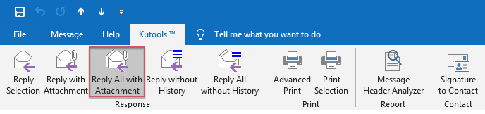 Easily reply all with attachments in Outlook