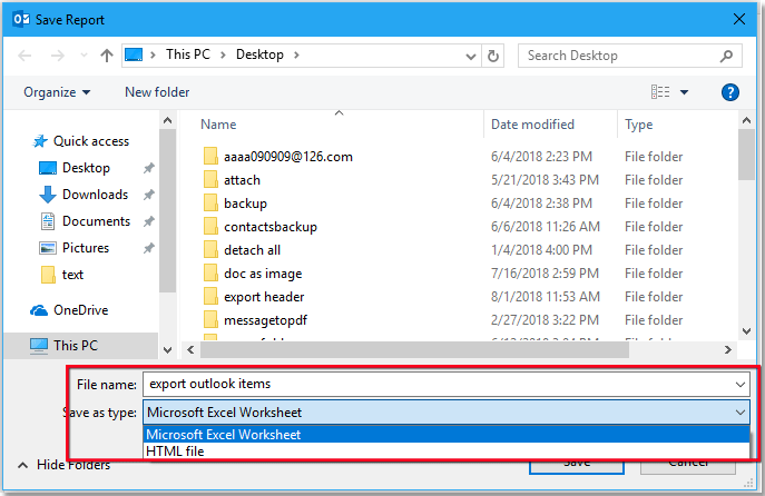 Quickly statistic and count emails/items in Outlook
