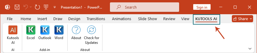 Kutools for PowerPoint AI: Create Stunning Presentations in a flash
