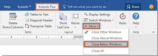 Quickly close all open document windows at once in Word