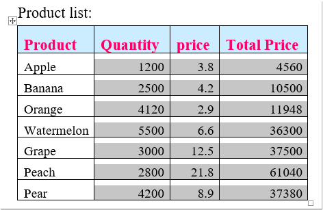 Quickly add thousands separator for multiple numbers in a Word document