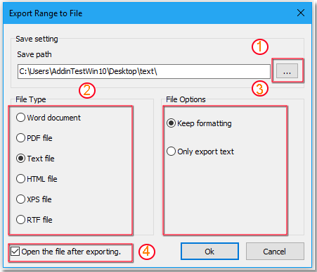 Easily export selected ranges/pages to a new file in Word