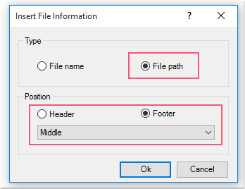 Quickly insert file information (file name, file path) into Word header ...