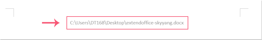Quickly insert file information (file name, file path) into Word header ...