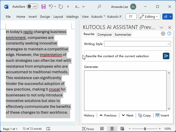 Kutools - More Than 100 Powerful Functions and Tools for Microsoft Word