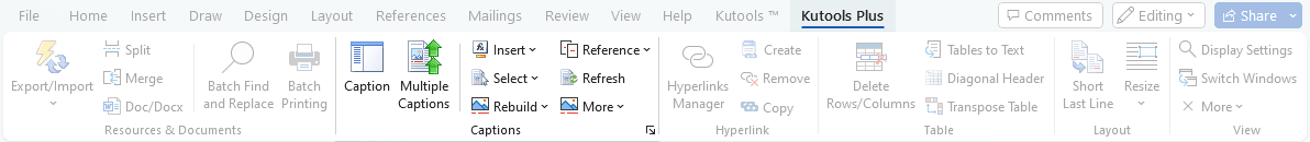 Kutools - More Than 100 Powerful Functions and Tools for Microsoft Word