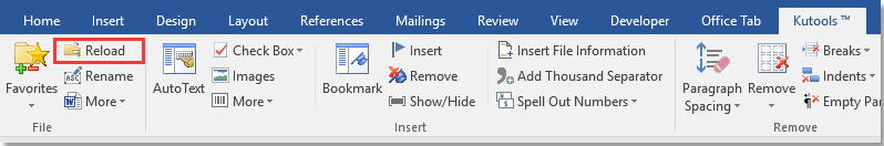 Quickly restore or reload current document to the last time you save in ...