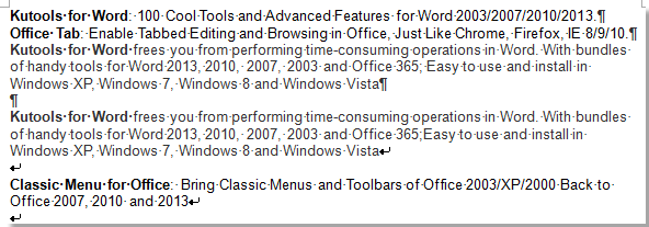 Quickly replace or convert soft returns to hard returns in Word