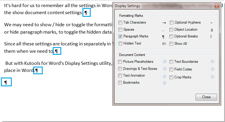 Quickly Show Hide Or Toggle Formatting Marks paragraph Marks Text In Word