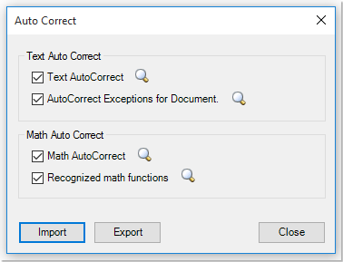 Quickly import or export and customize Autocorrect entries in word