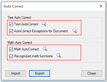 Quickly import or export and customize Autocorrect entries in word
