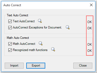 Quickly import or export and customize Autocorrect entries in word