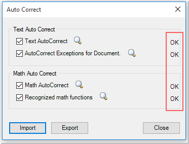 Quickly import or export and customize Autocorrect entries in word